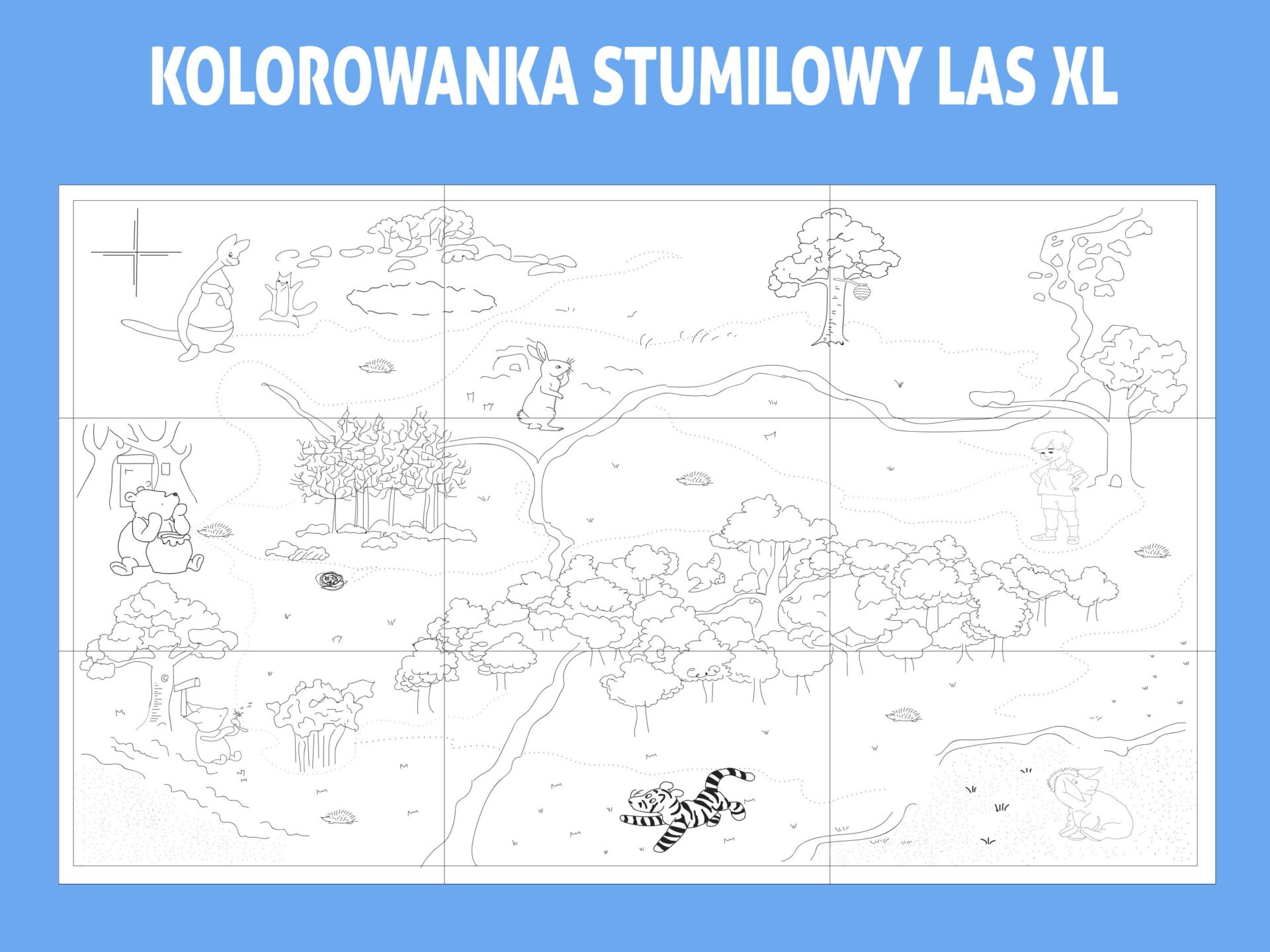 Stumilowy las - kolorowana XL| Kubuś Puchatek|